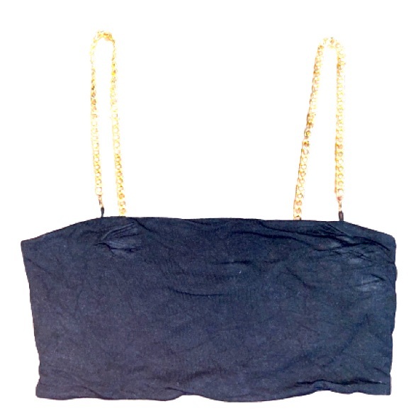 SHEIN | Tops | 525 Shein Crop Top With Gold Chain Straps | Poshmark
